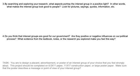 Interest Groups Research Activity - Amped Up Learning