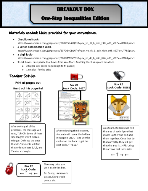 6th Math Geometry Unit Review Breakout - Amped Up Learning