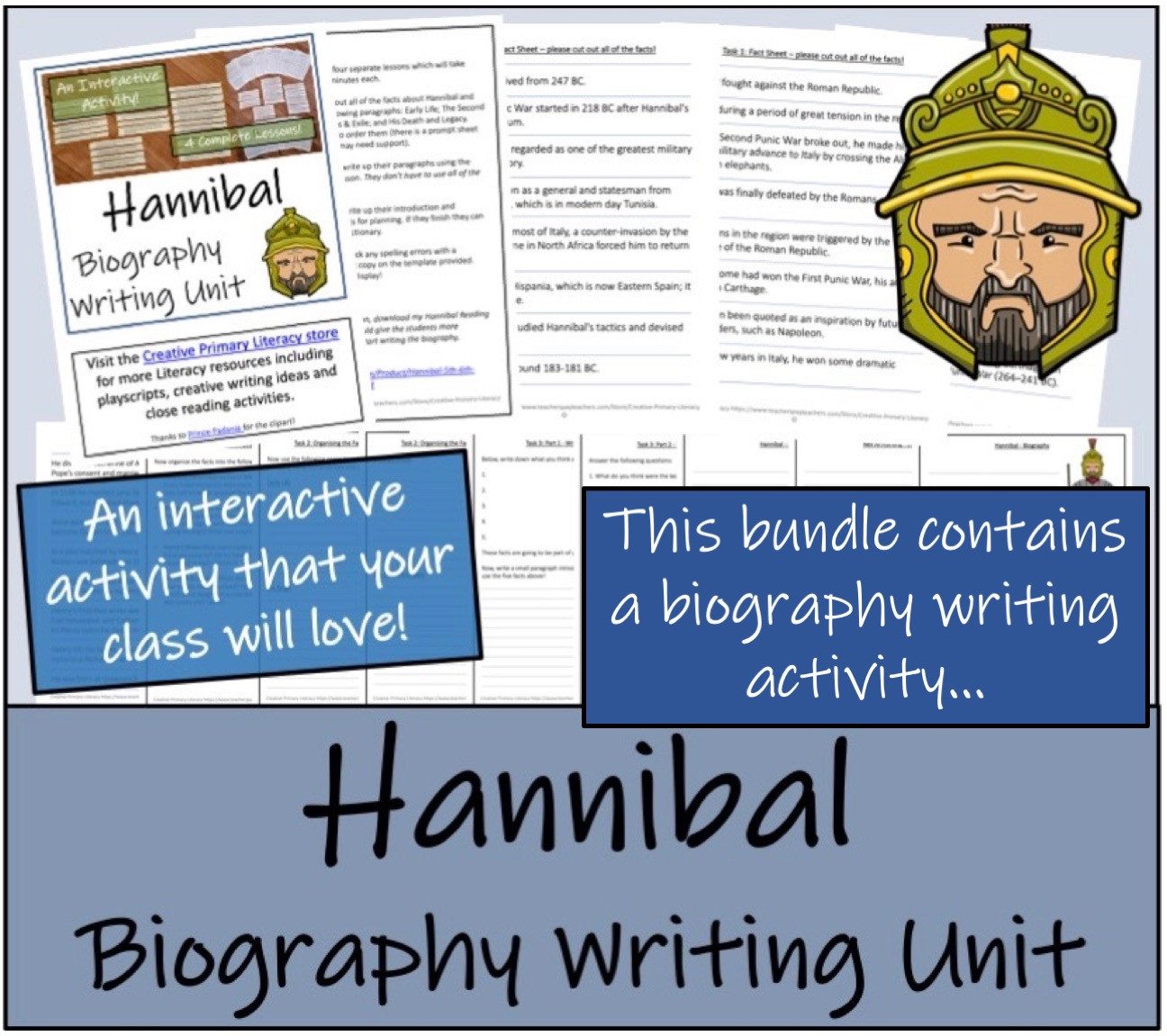 Hannibal - 5th & 6th Grade Close Read & Biography Writing Bundle ...