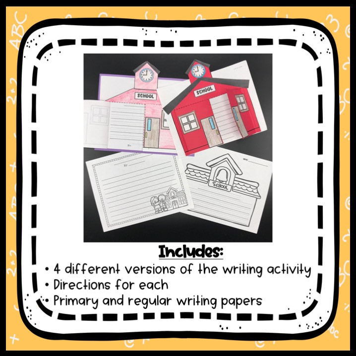 Schoolhouse Writing Craftivity - Amped Up Learning