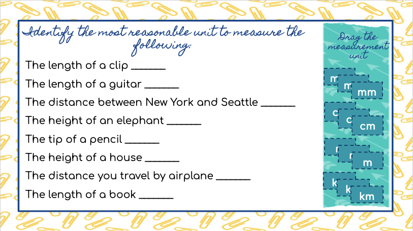 Measurement Metric System Length Digital Project - Amped Up Learning