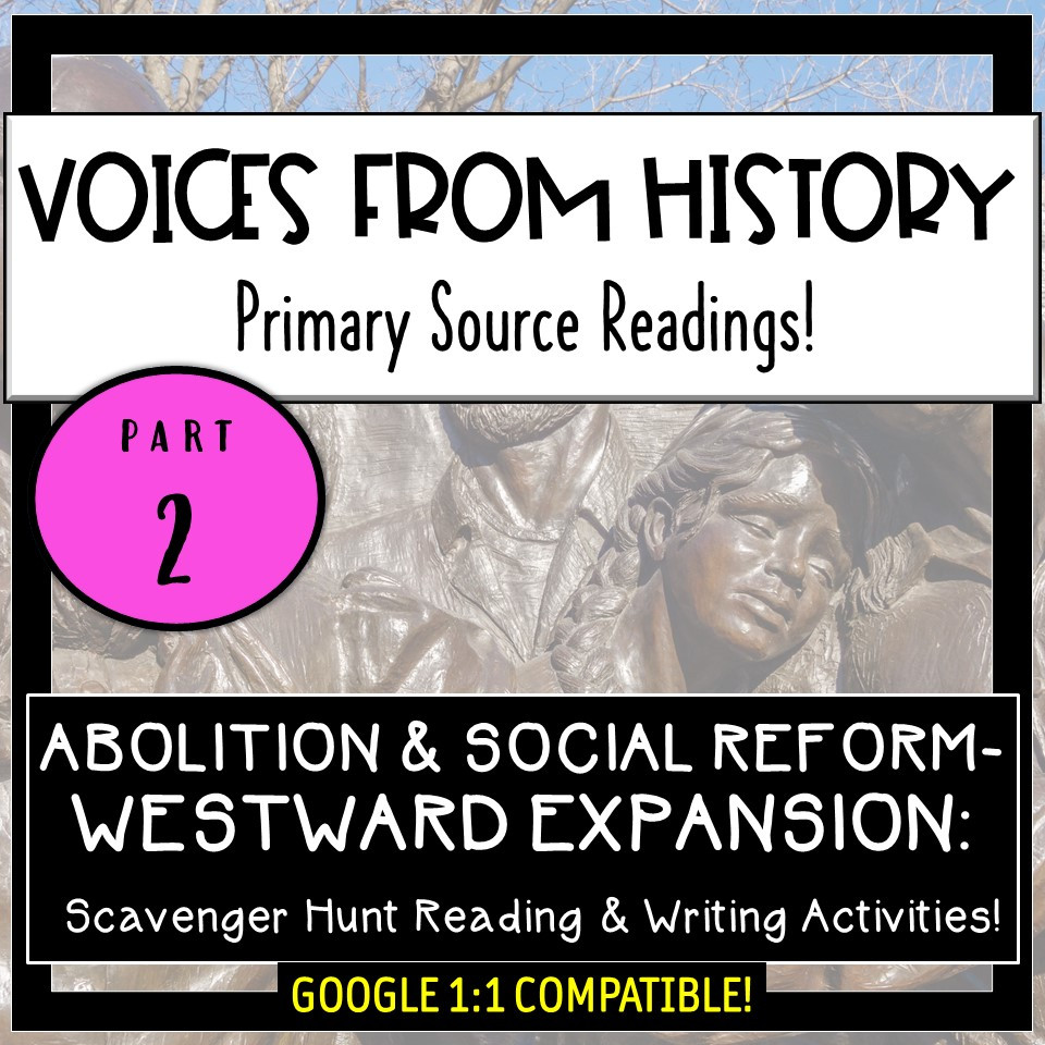 US History DISTANCE LEARNING- Primary Source Reading Skills! (Part 2: ...