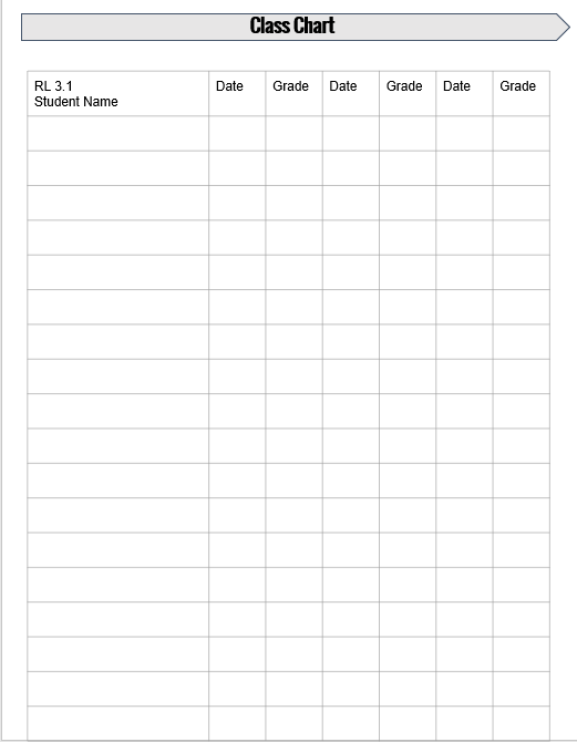 3rd Grade CCSS Reader's Response Rubric Standard RL3.1/RI 3.1 - FREE ...