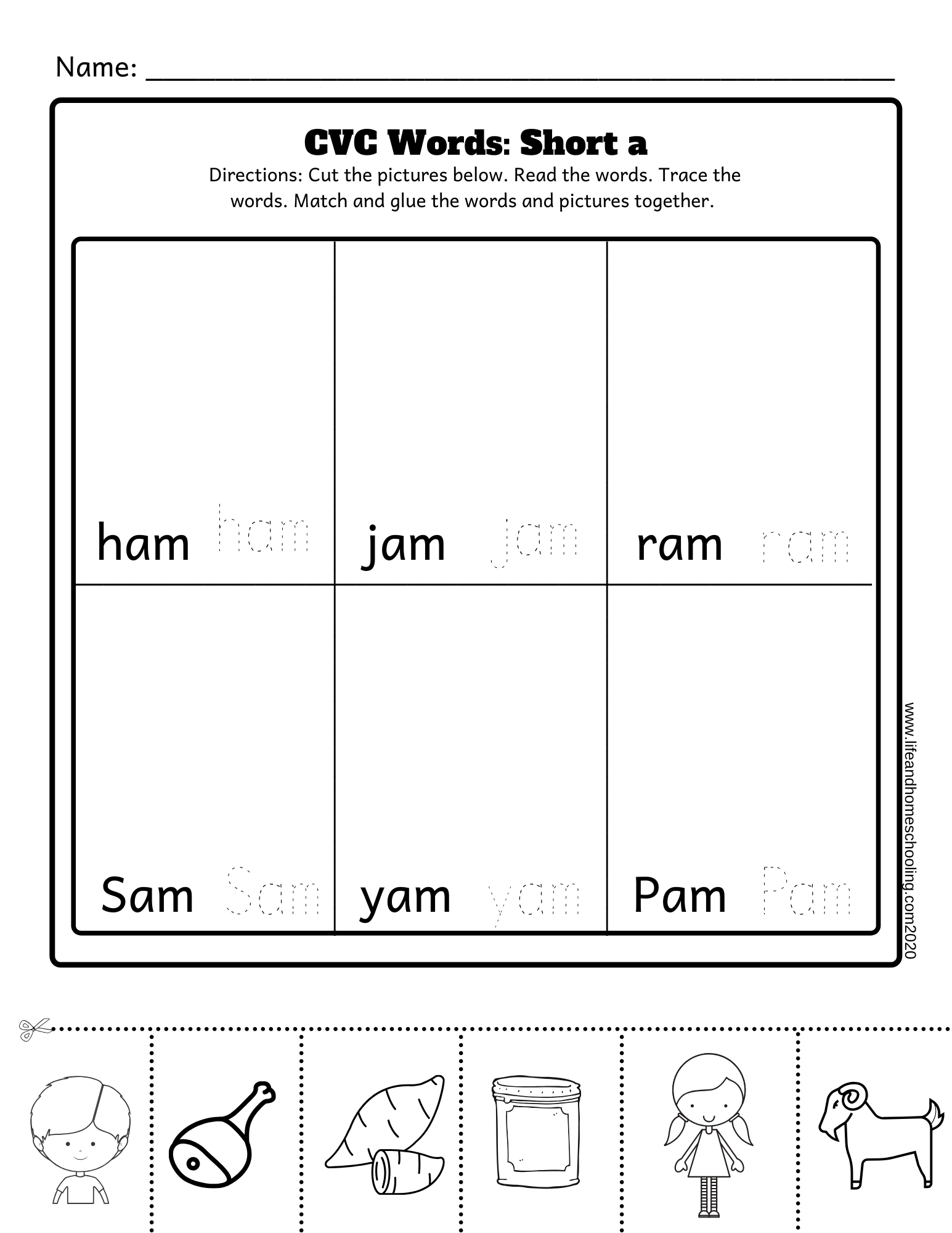 CVC (short a,e,i,o,u)