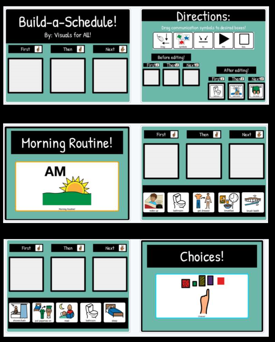 Build-a-Schedule! Interactive Virtual Schedule!