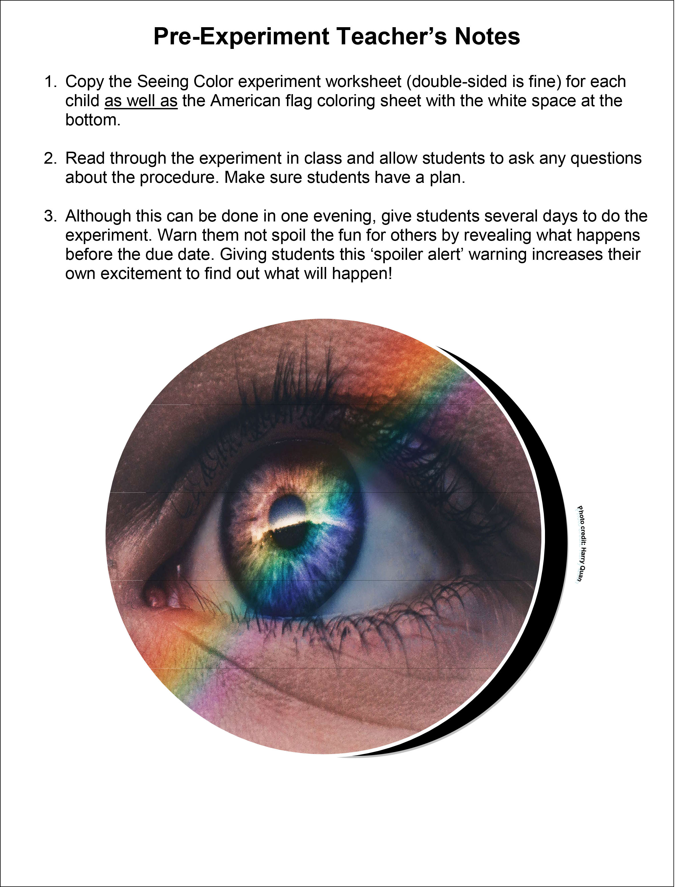 Light and Color Science Activity
