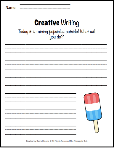 Creative Writing Prompts and Handwriting Paper