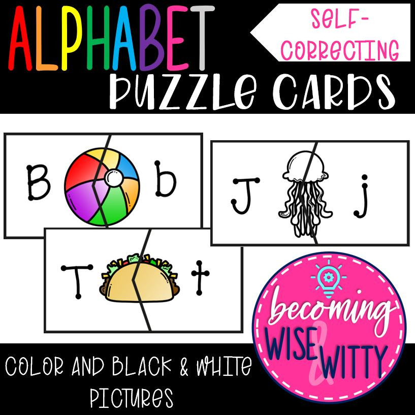 Alphabet Puzzle Cards {Matching}