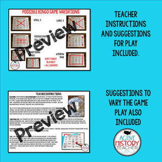 Imperialism & WWI Bingo