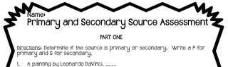 Primary and Secondary Source Bundle - Amped Up Learning