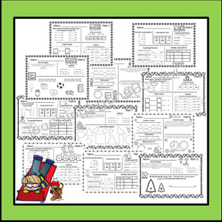 1st Grade Morning Work - Math - All Year Bundle - Amped Up Learning