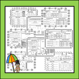 1st Grade Morning Work - Math - Summer - Amped Up Learning