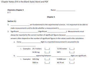 Scientific Measurement (Chemistry Ch 3 - Bundled Lesson)