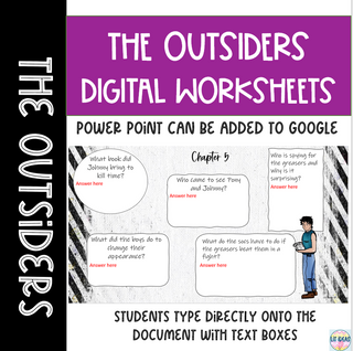 The Outsiders DIGITAL worksheets