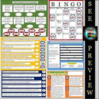 The Outsiders Novel Activity Digital Escape Room Breakout Distance Learning