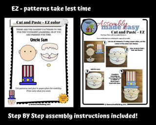 Uncle Sam Paper Plate Craft