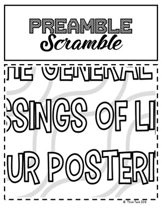 Preamble Scramble Collaborative Poster - Amped Up Learning