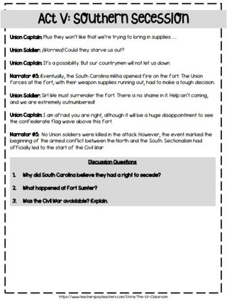 Sectionalism/ Causes of the Civil War Reader's Theater - Amped Up Learning