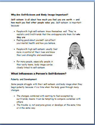 Body Image and Self Esteem - Amped Up Learning