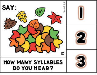 Counting Syllables: THANKSGIVING Phonological Awareness Task Cards