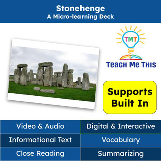 Stonehenge Informational Text Reading Passage and Activities
