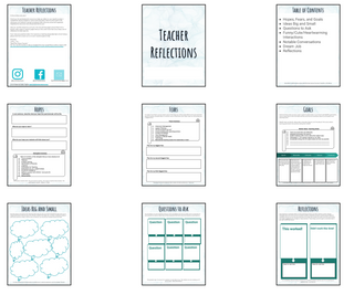 Teacher Reflection Journal Pages - Amped Up Learning