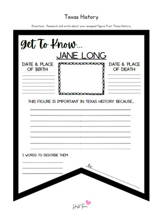 Texas History Anchor Charts For The ENTIRE Year