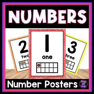 Numbers 1 - 20 Flash Cards and Wall Decor - Amped Up Learning