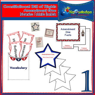 Constitutional Bill of Rights: Amendment One Interactive Foldable Booklets