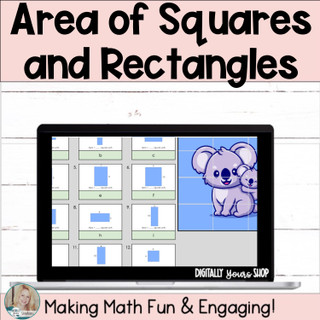 Area of Rectangles & Squares Digital Self-Checking Activity - Amped Up ...
