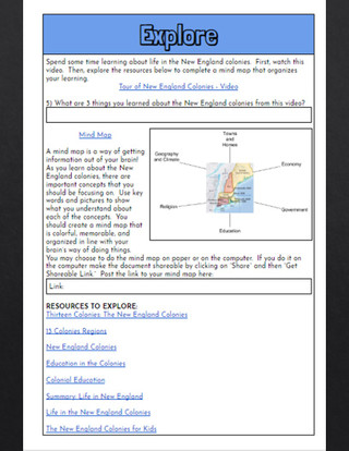 New England Colonies Hyperdoc: Colonial America Webquest - Amped Up ...