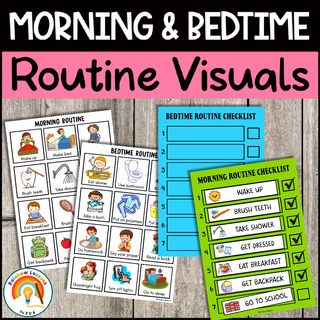 Morning Routine Checklist | Bedtime Routine Visual Schedule | Home Routines
