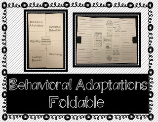 Behavioral Adaptations in Animals Interactive Notebook / Foldable ...