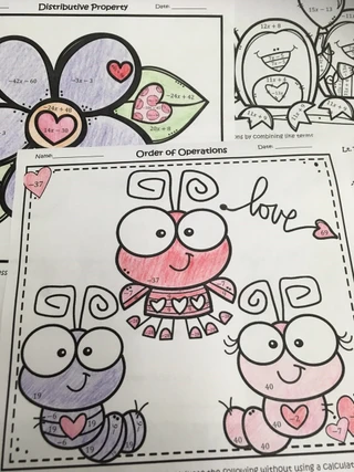 THANKSGIVING DINNER - Basic Algebra Color By Number Worksheets - Amped ...