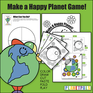 Planetpals Earthday Activity Lesson Plan Craft "Make A Happy Planet ...