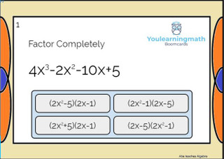 Factoring 4 term polynomials by GROUPING - Google Quiz - Automatic ...