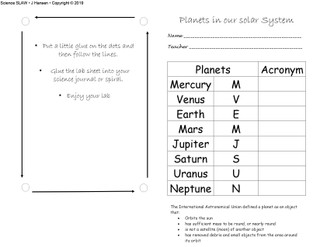 Outer Space Worksheet - Amped Up Learning