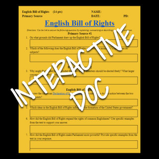 Interactive Image: English Bill of Rights - Amped Up Learning