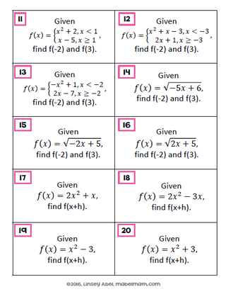 Function Notation Card Match - Amped Up Learning