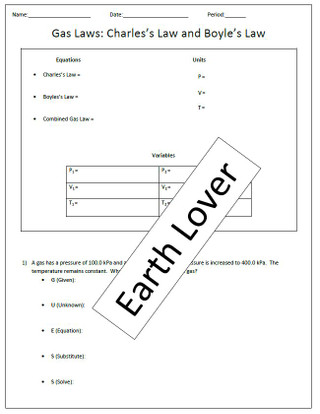 Gas Laws Practice Worksheet - Amped Up Learning