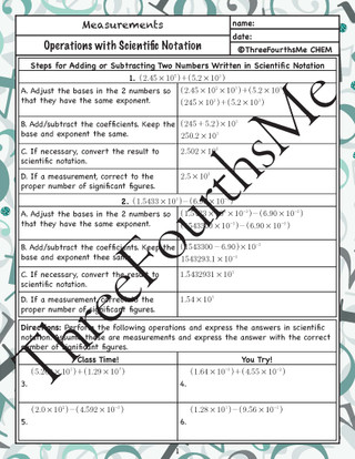 Operations with Numbers in Scientific Notation: GOOGLE Slides - 20 ...
