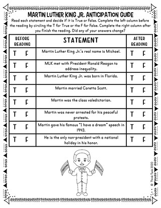 Martin Luther King Jr Color by Number and Text Marking Activity - MLK ...