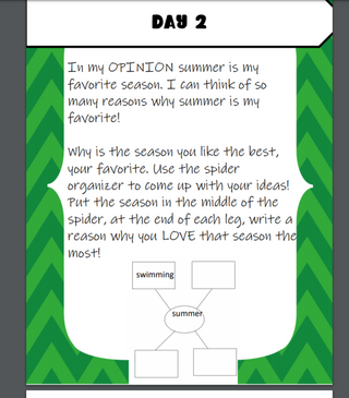 Opinion Writing Mini 4 Week Unit,
