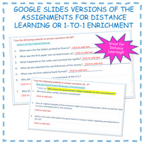 Bundle of Personal Finance Economic Webquests Economics Printable or ...