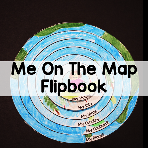 Me on the Map Flipbook Map Skills Activity - Amped Up Learning