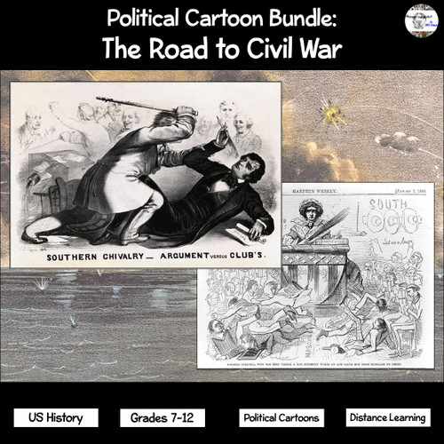 Political Cartoon Bundle: The Road to Civil War - Amped Up Learning