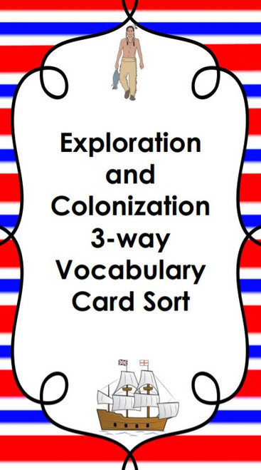 Exploration and Colonization Vocabulary 3-Way Card Sort - Amped Up Learning