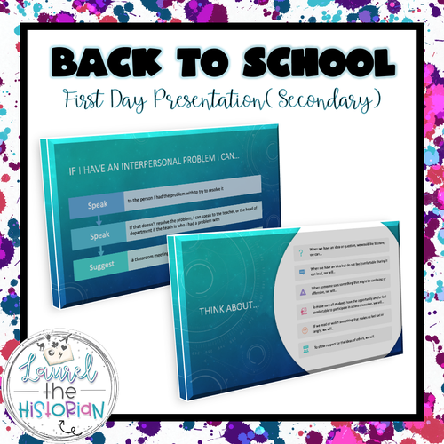 First Day of School Presentation High School [Editable] Distance ...