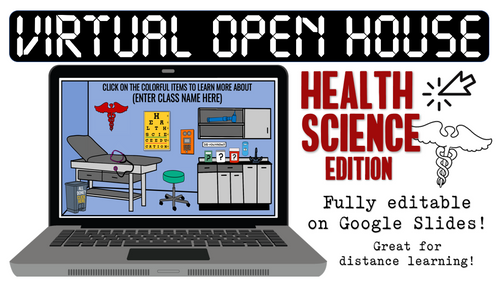 Virtual Open House- General and Science Themed! TWO Editable Google Slides!