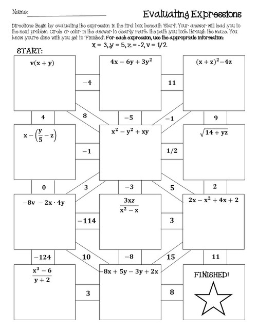 Simplifying radicals maze activity